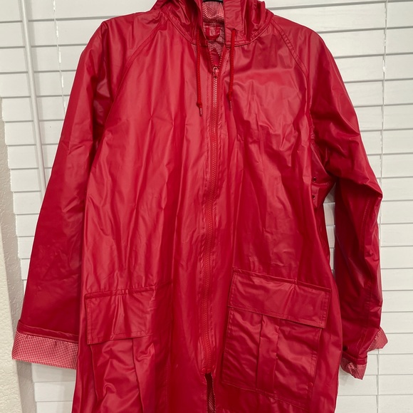 totes | Jackets & Coats | Red Lined Rain Slicker Raincoat From Totes ...